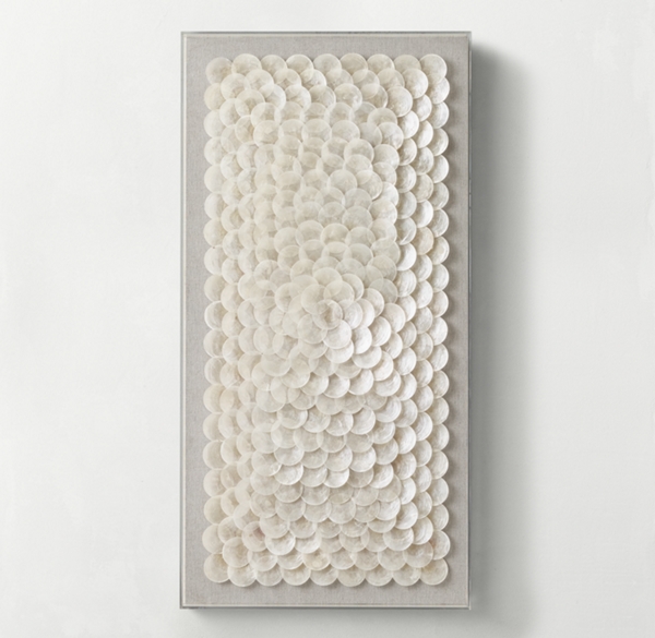 Capiz Shell Art Small - White