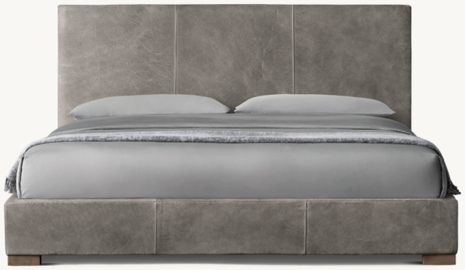 Modena Leather Panel Platform Bed | RH