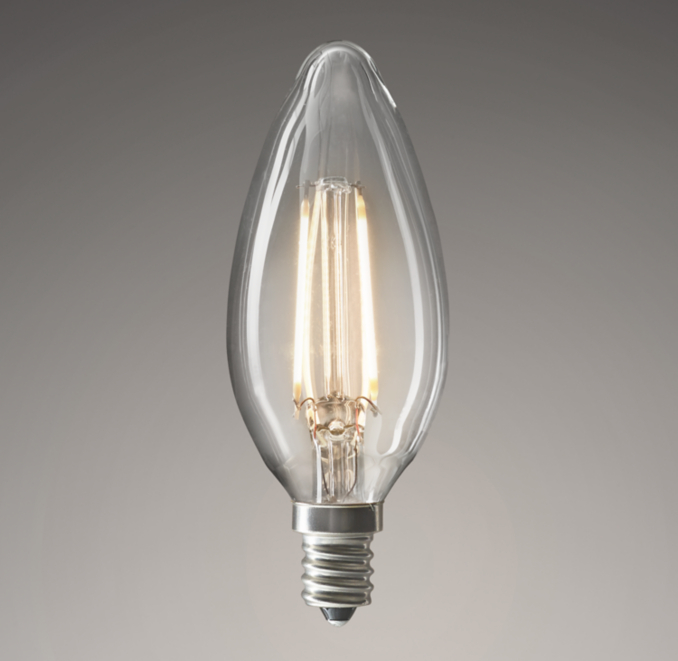 Torpedo Candelabra Filament LED Bulb 3.5W | RH TEEN