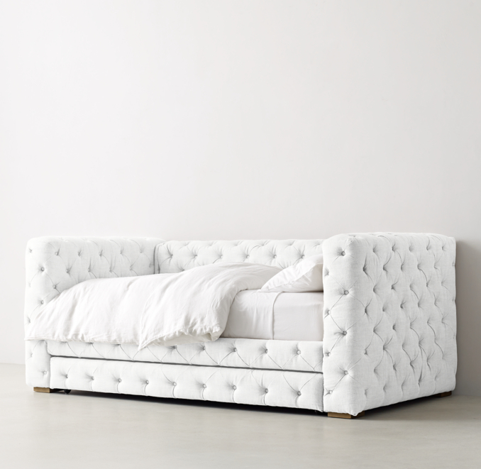 Tribeca Tufted Daybed With Trundle | RH TEEN